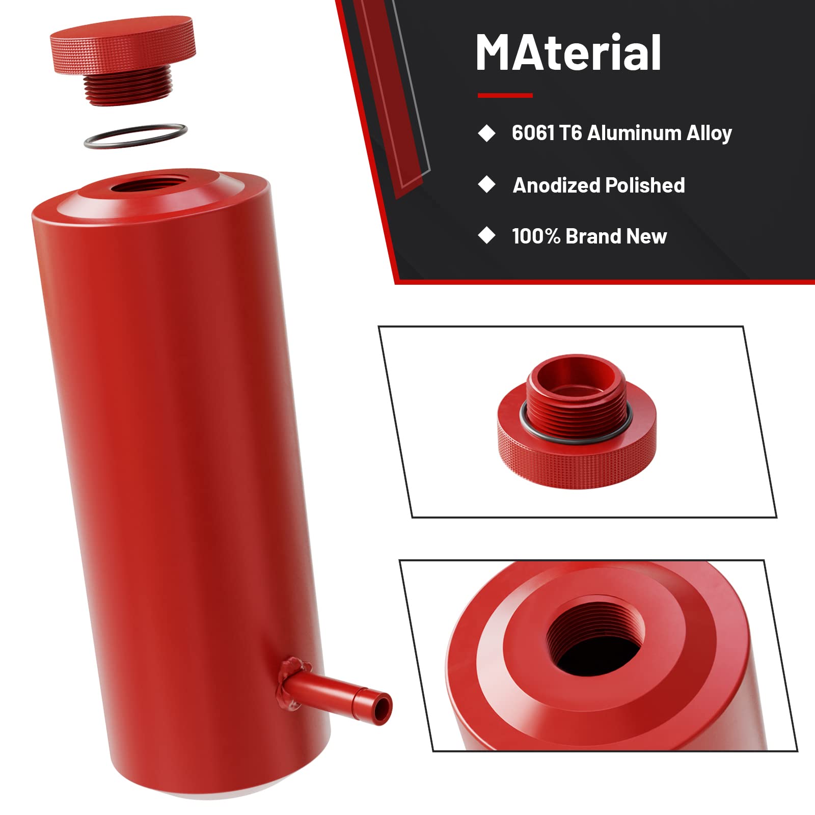 Snapklik.com : Universal Aluminum Car Overflow Tank 800ml Coolant ...