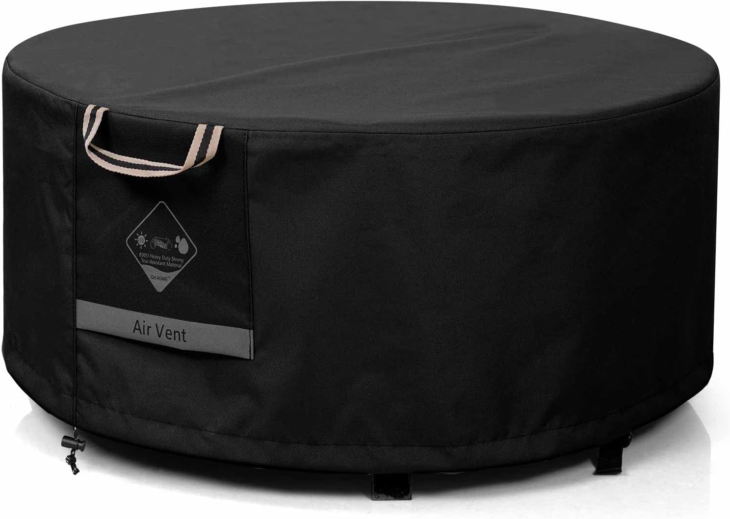 Amazon.com : QH.HOME Fire Pit Cover Round Super Waterproof, 36" D X 20 ...