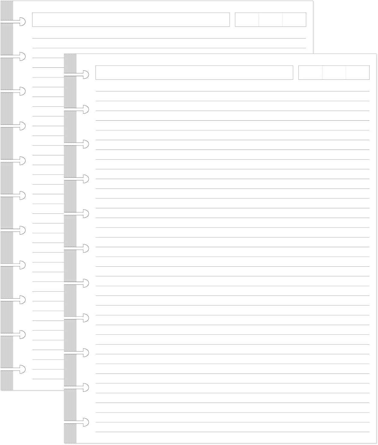 Amazon.com : Letter Size Blank Refill Paper, 11-Disc Discbound Blank ...