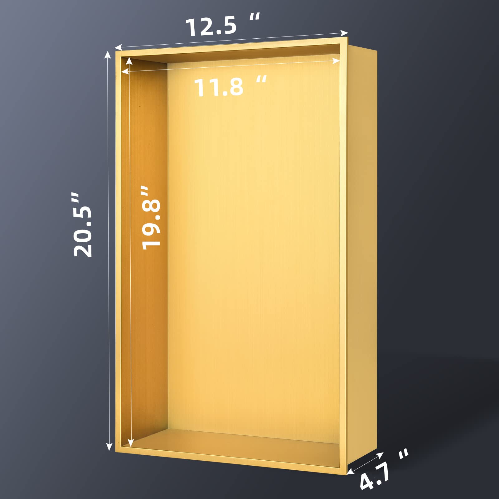 Snapklik.com : HTLOTUS Gold Shower Niche Stainless Steel Nano Anti-Rust ...