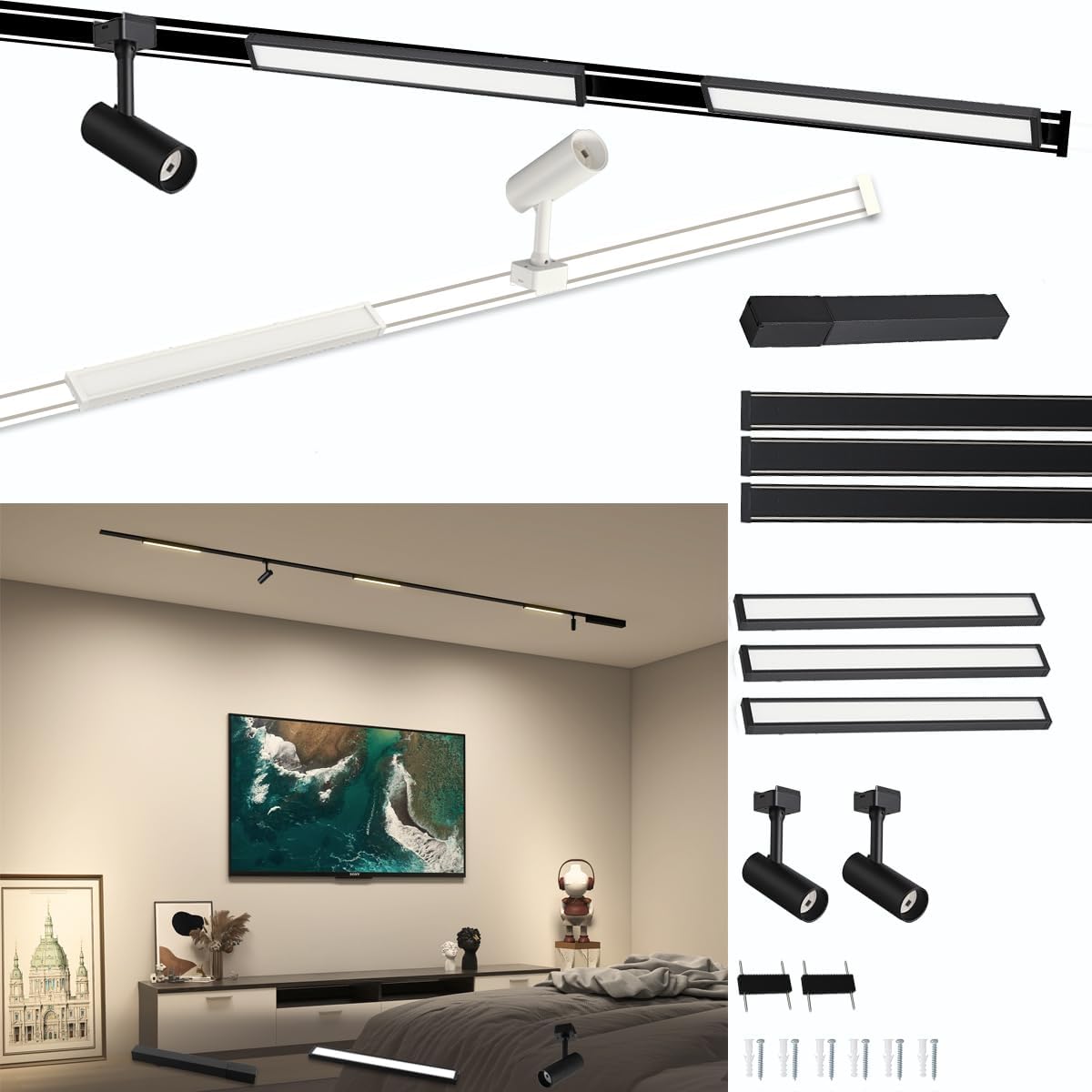 Ultra Thin Magnetic Light System Surface Mount Complete Kit, 9.84 FT ...