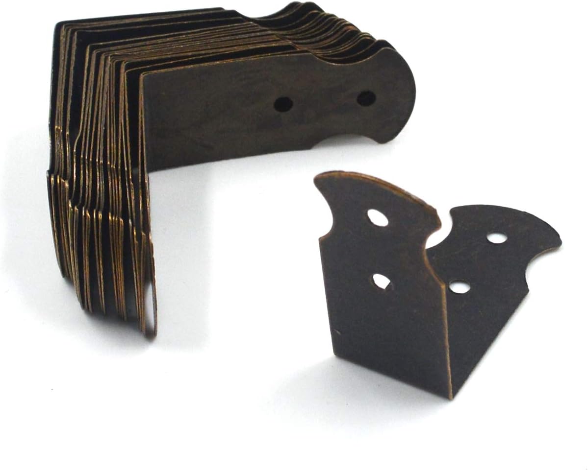 Amazon.com: Tiazza 8Pcs Pure Brass Box Corner Protector Corner Braces ...