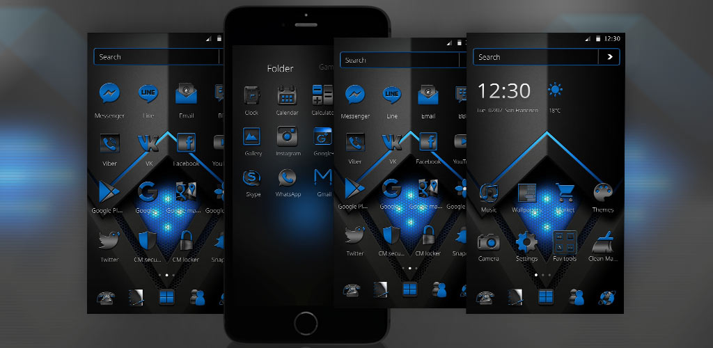 Matte Black Tech Theme:Amazon.com:Appstore for Android