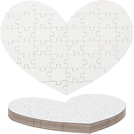 Amazon.com: Hygloss Products - Blank Heart Puzzle for Decorating ...
