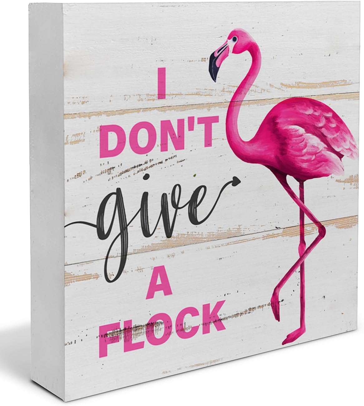 Amazon.com: Country Pink Flamingo Wood Box Sign Decor Desk Sign Summer ...