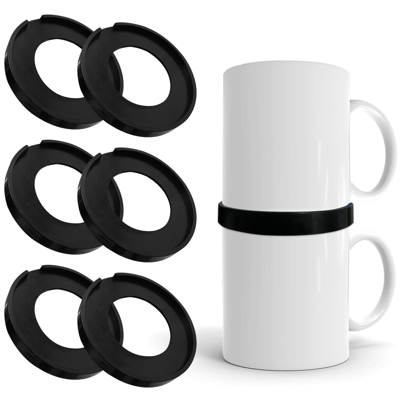 Amazon.com: SCQJPA 6Pack Coffee Mug Stackers for Kitchen Cabinets, 4 ...