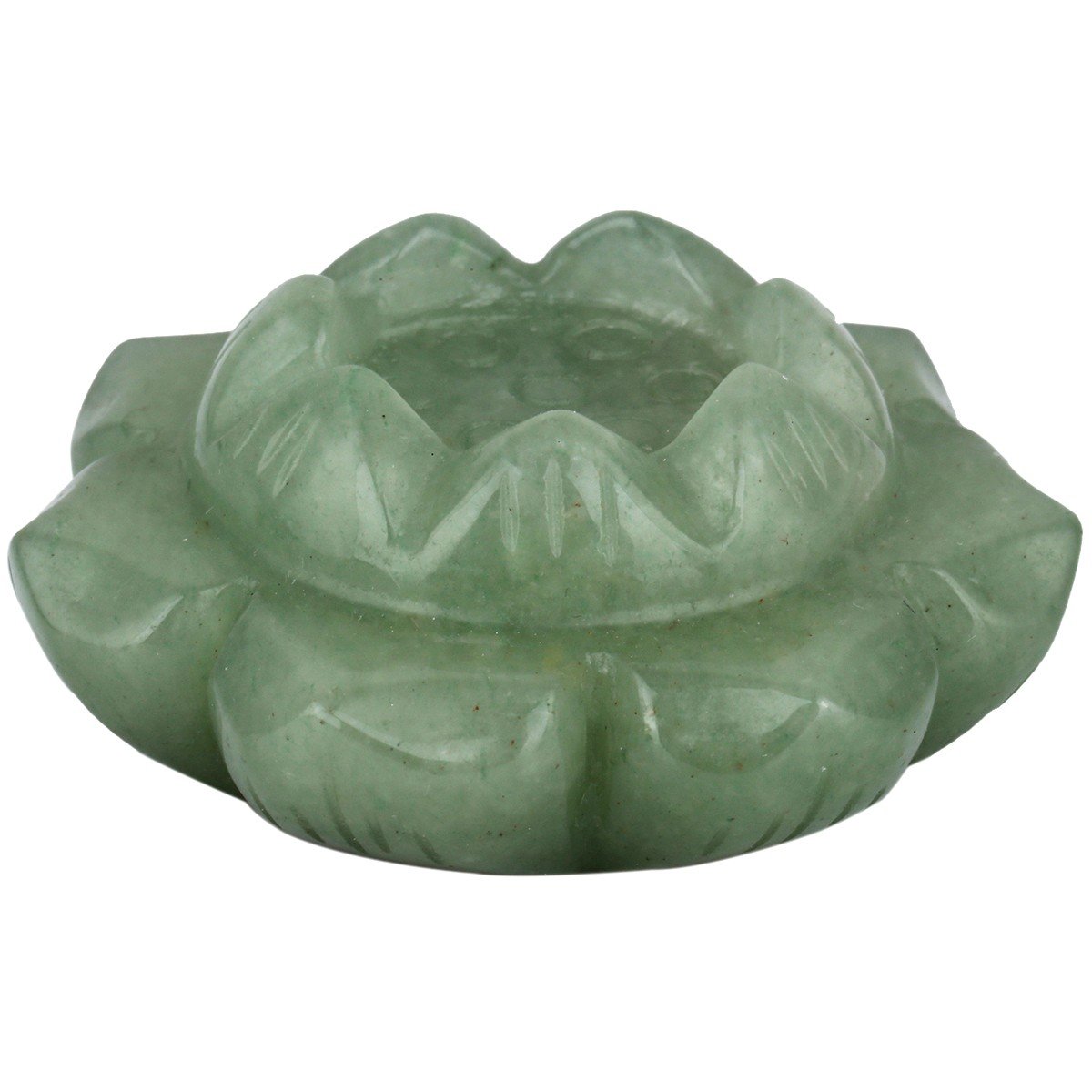 Amazon.com: SUNYIK Handcarved Stone Lotus Flower Figurine Sculpture ...