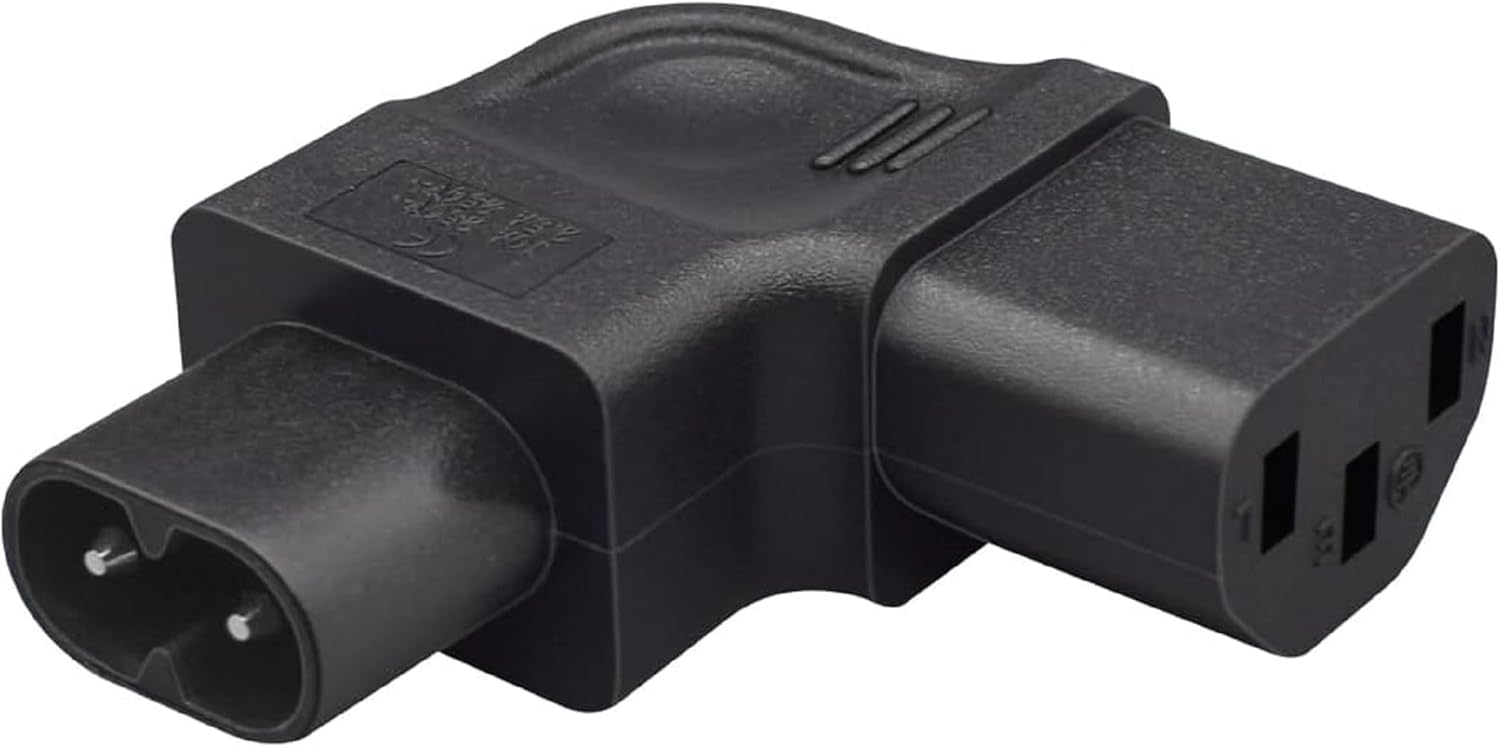 Amazon.com: (2 Pack) Toptekits C8 to C13,IEC 320 C8 Male to C13 3Pin ...