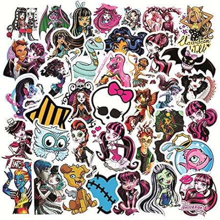 Amazon.com: Monster High Stickers Pack, 50Pcs Anime Vinyl Waterproof ...