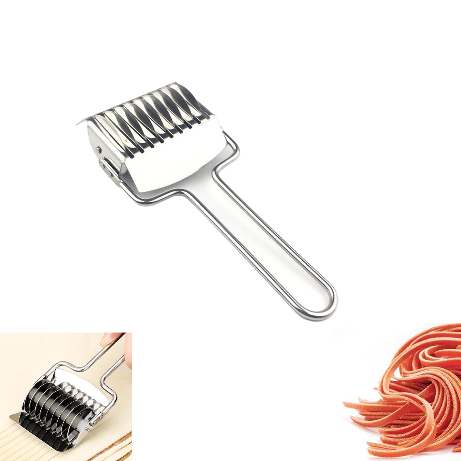 Amazon.com: Pasta Noodle Cutter Stainless Steel Pasta Spaghetti Maker ...