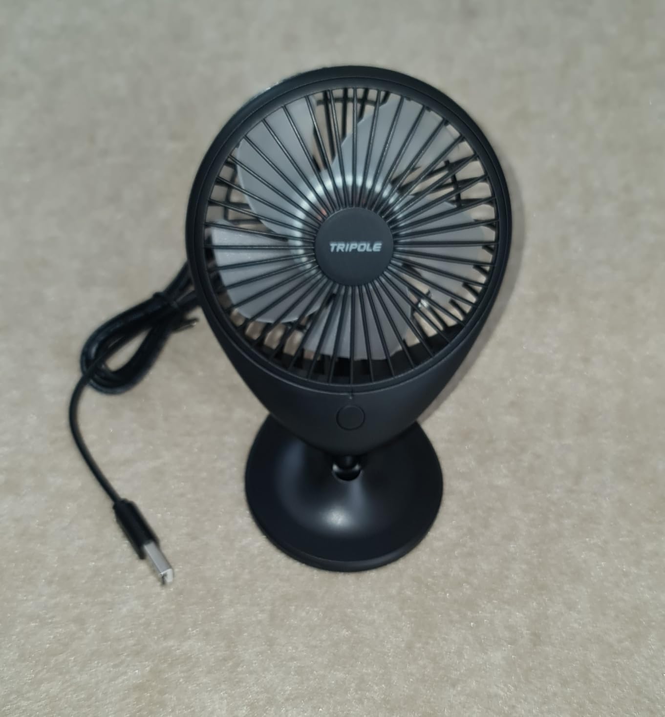 TriPole USB Desk Fan, Quiet USB Fan 3 Speeds Powerful Desk Fan USB Mini ...