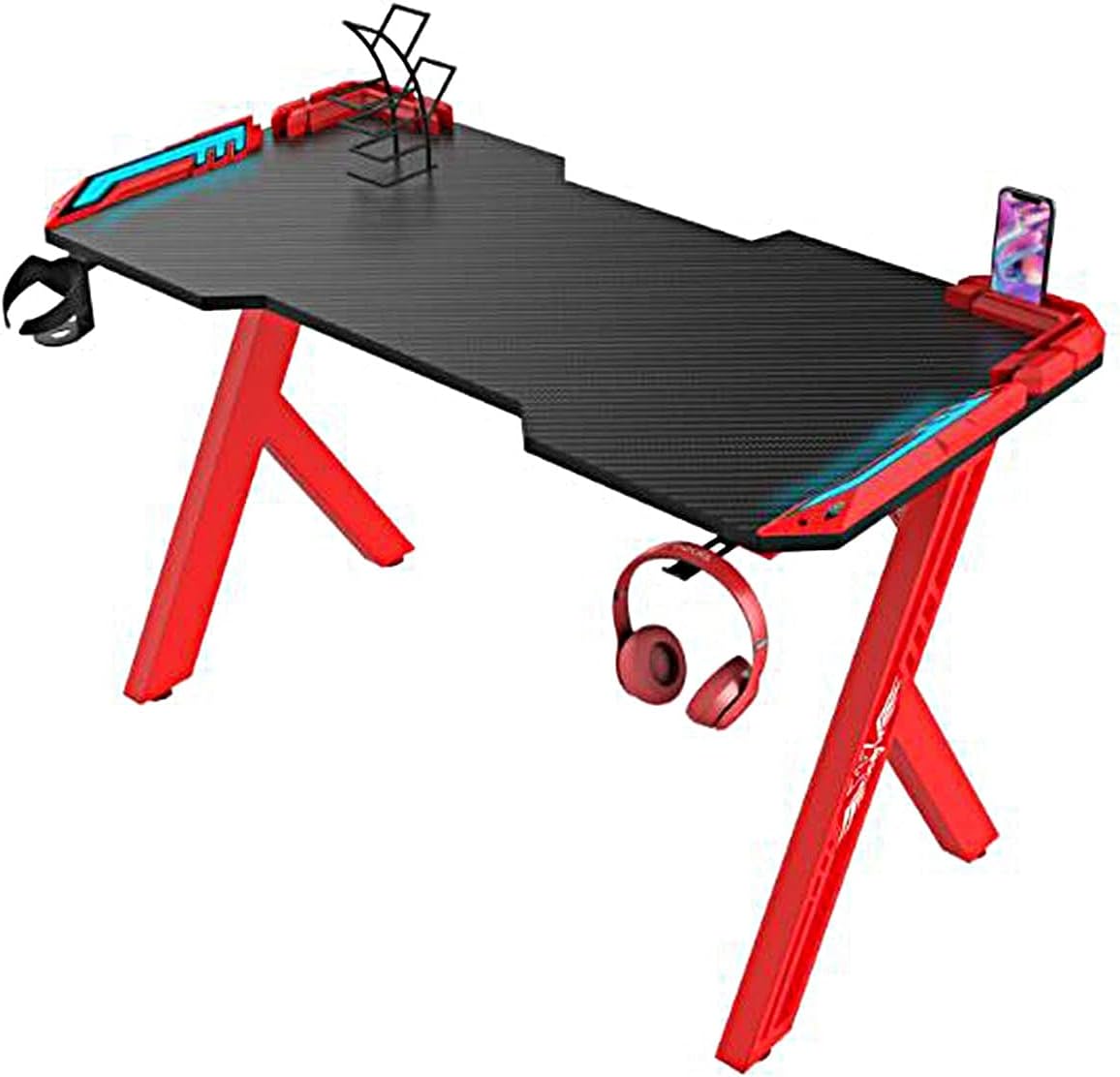 Amazon.com: Game Computer Table 120cm X-Shaped Computer Desktop ...
