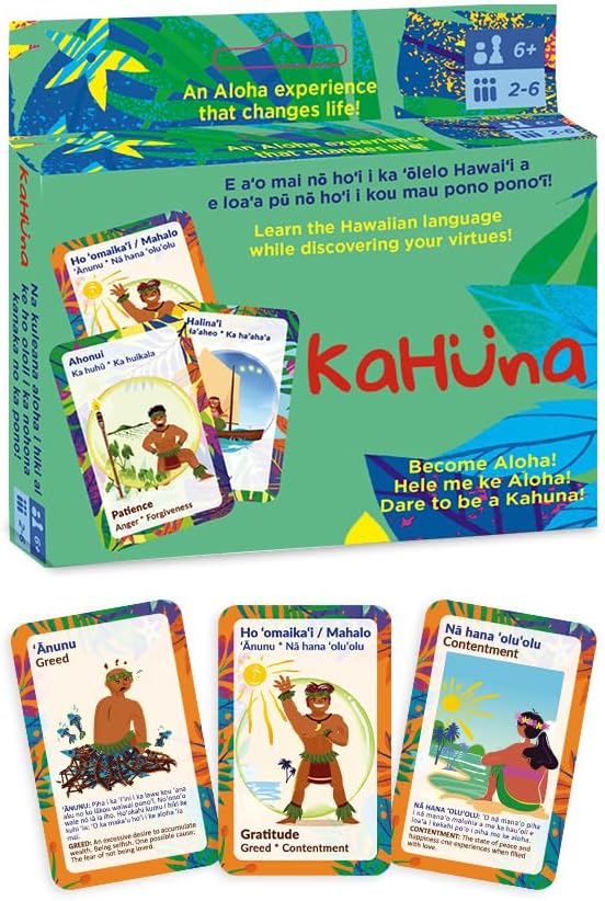 Amazon.com: HULAHU Kahuna Aloha Spirit Card Game (Bilingual EN/HAW ...