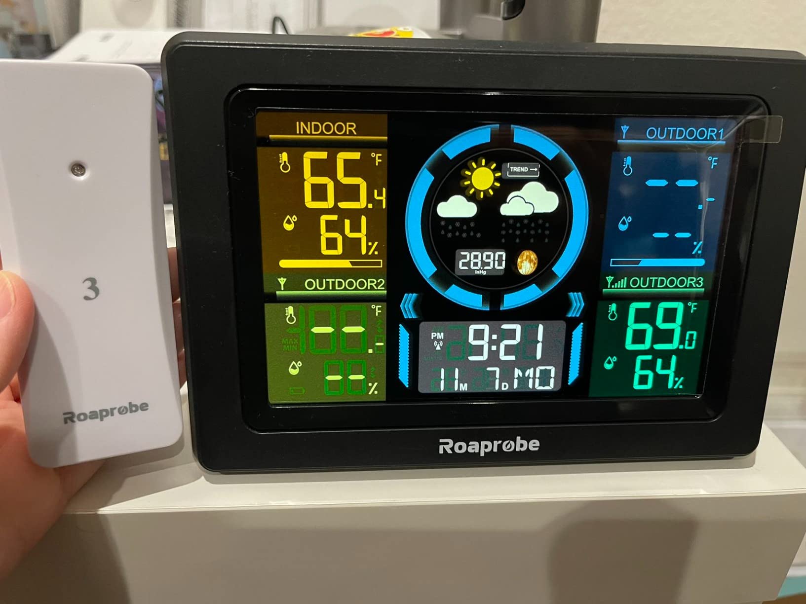 Amazon.com: Weather Station Wireless Indoor Outdoor Thermometer ...