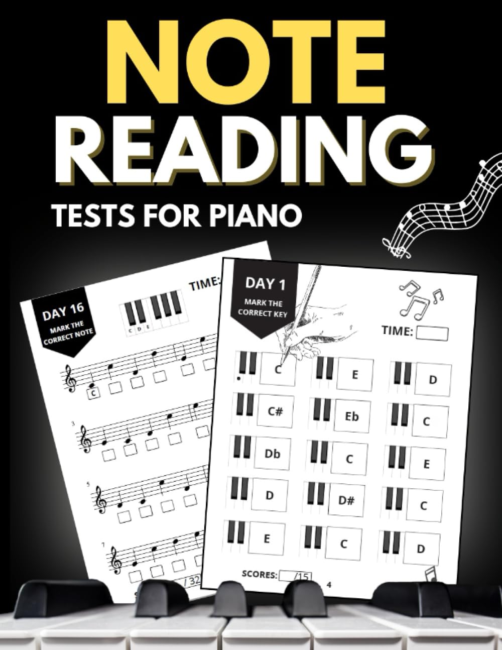Note Reading Tests For Piano: 130 Days Of Exercises, Piano Student ...