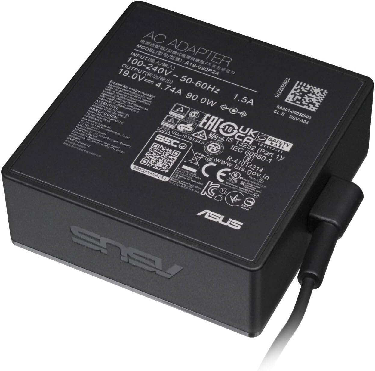 ASUS 04G266006220 AC-Adapter 90W 19V 4.74A 5.5~2.5mm 3-Pin ...
