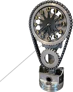 Exuberia Gear Timing Chain Clock,Rotating Gear Clock Decorative Desk ...