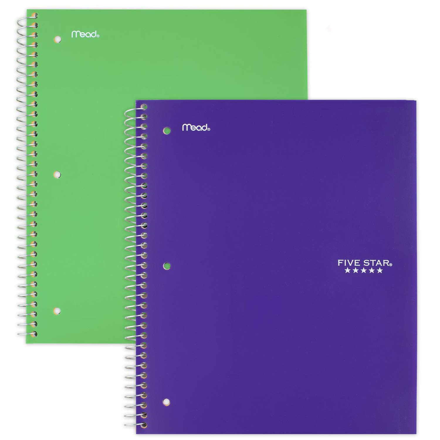 Amazon.com : Five Star Spiral Notebooks, 5 Subject, Wide Ruled Paper ...