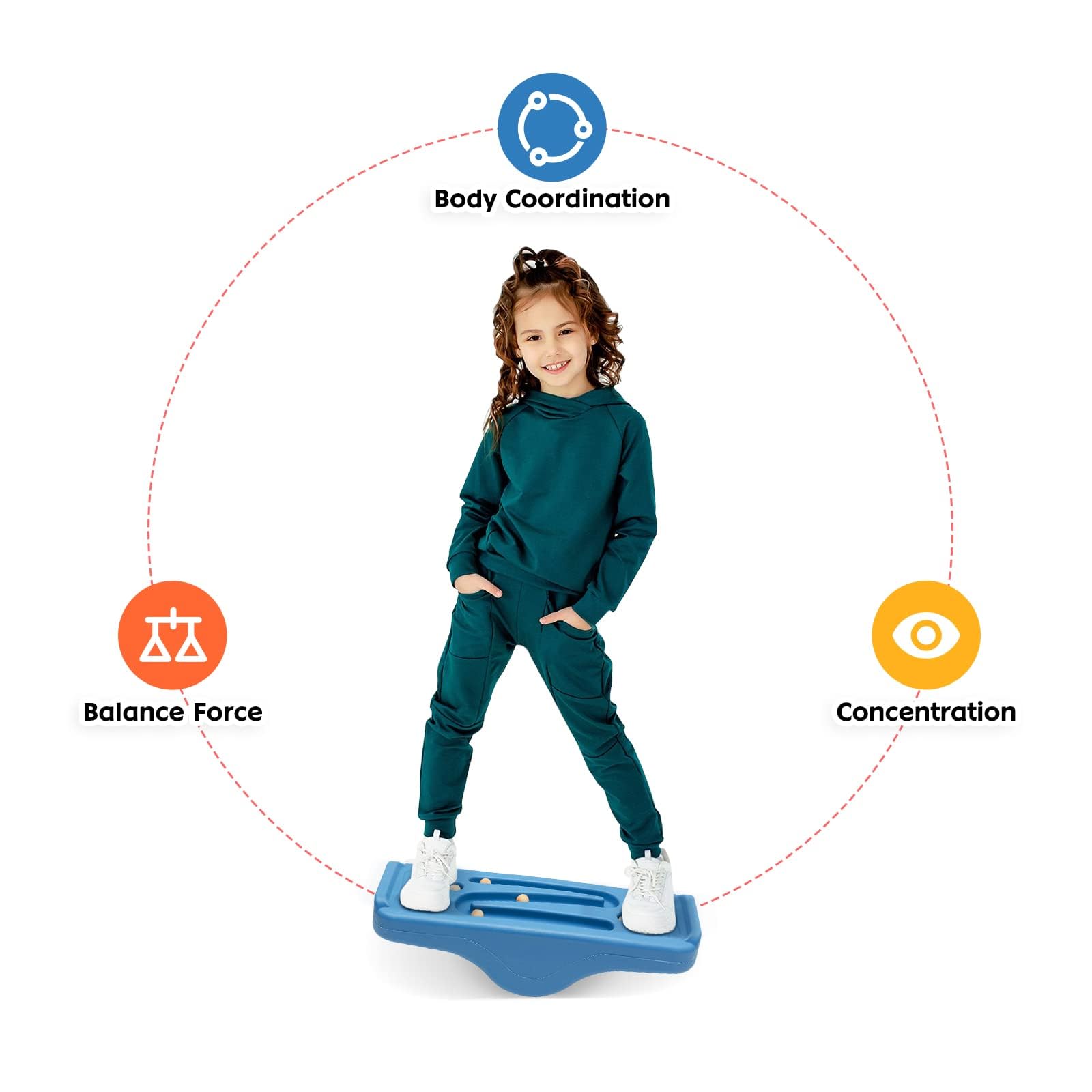 Kids Balance Board Kids Wobble Balance Board - Rocker Board For Indoor ...