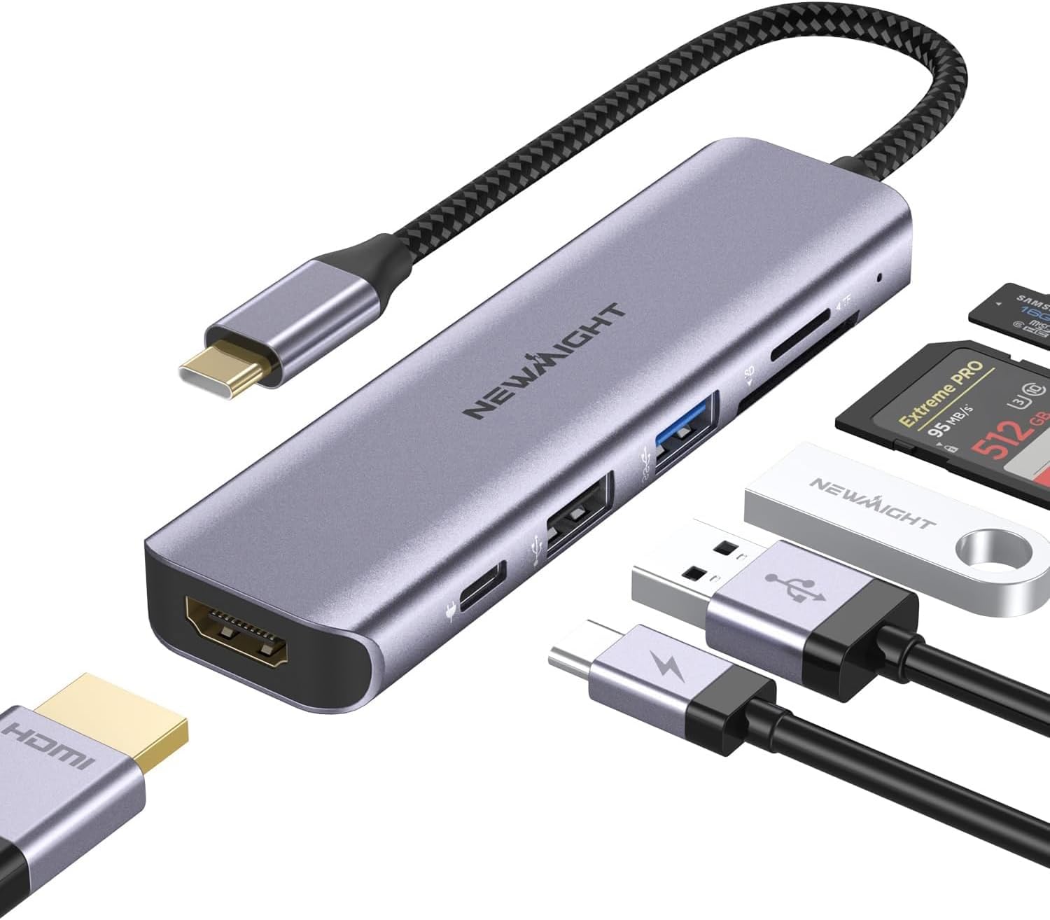 Amazon | NOVOO 9-in-1 4K@60Hz HDMI USB-C 3.0 ハブ タイプ C アダプター 4K@60Hz ...