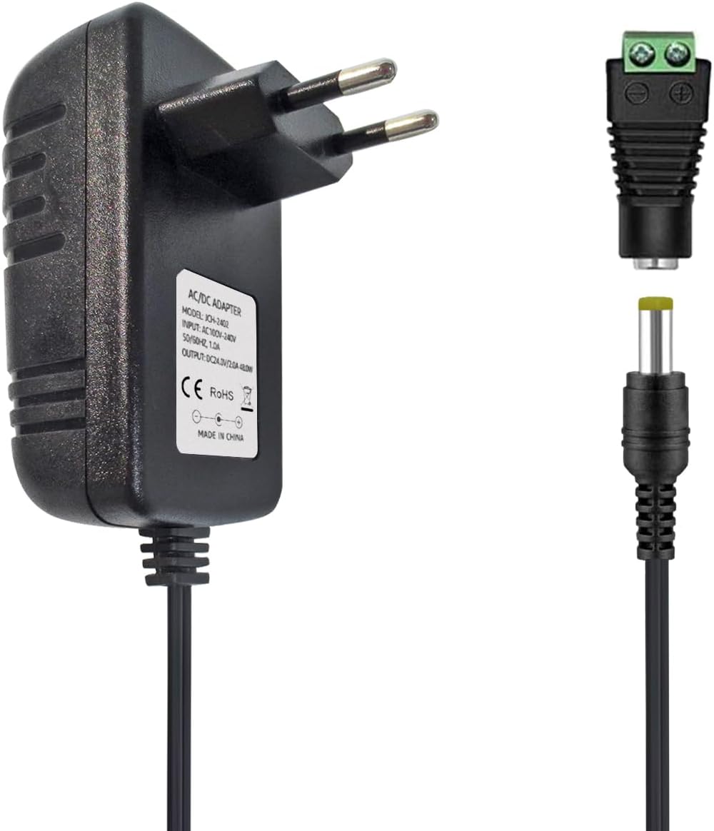 24V 3A Alimentation Adaptateur,AC 100V ~ 240V à DC 24 Volt 3 Amp 72W Convertisseur ...