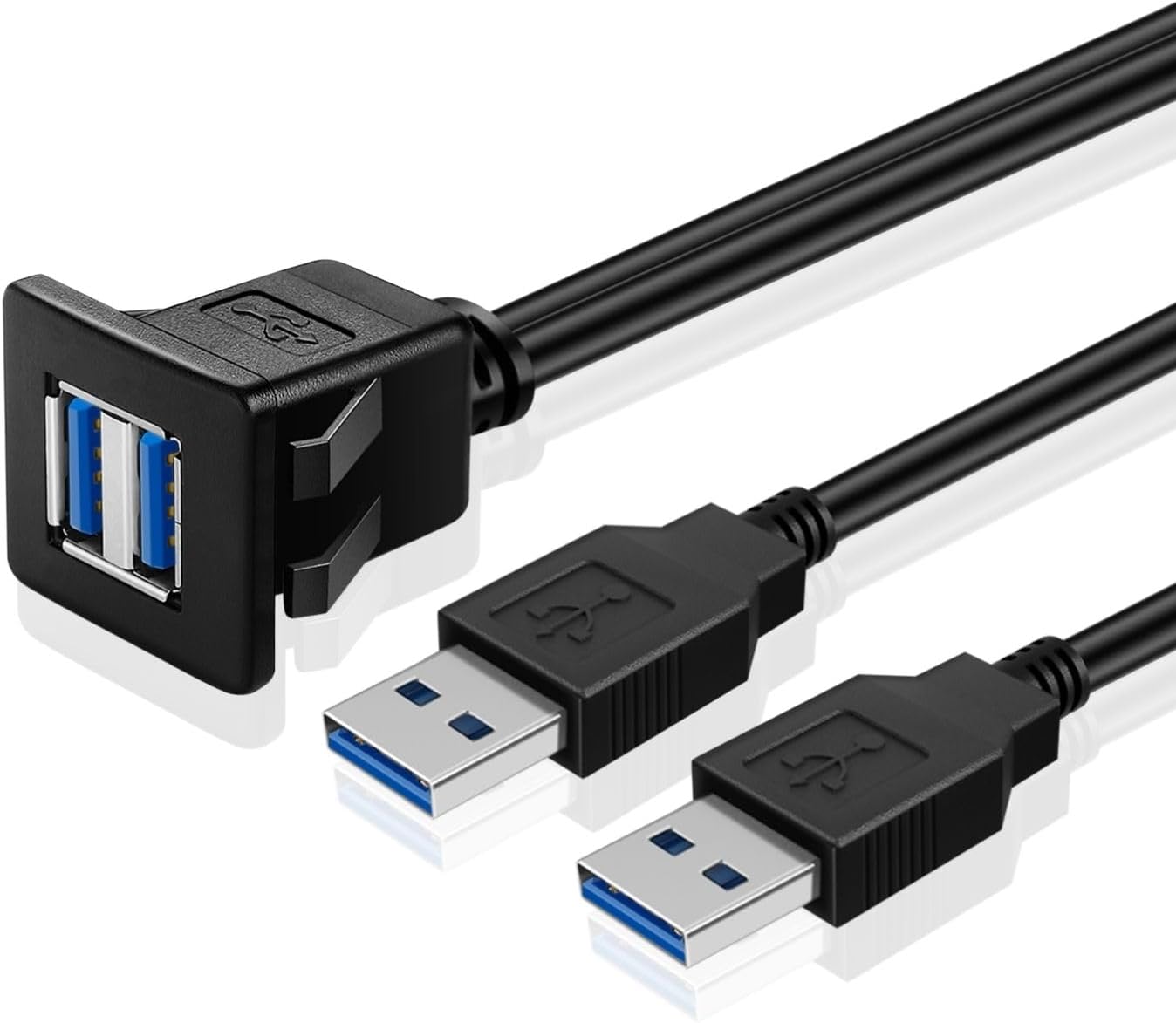 Amazon.com: TNP Dual USB 3.0 Flush Mount Cable w/Buckle (Square ...