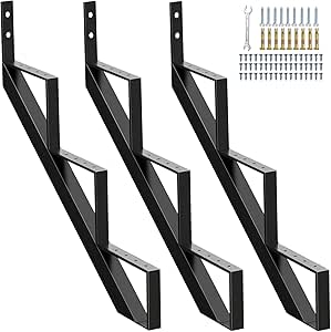 Zwinz Steel Stair Stringer 3 Step, Metal Stair Stringers for Deck ...