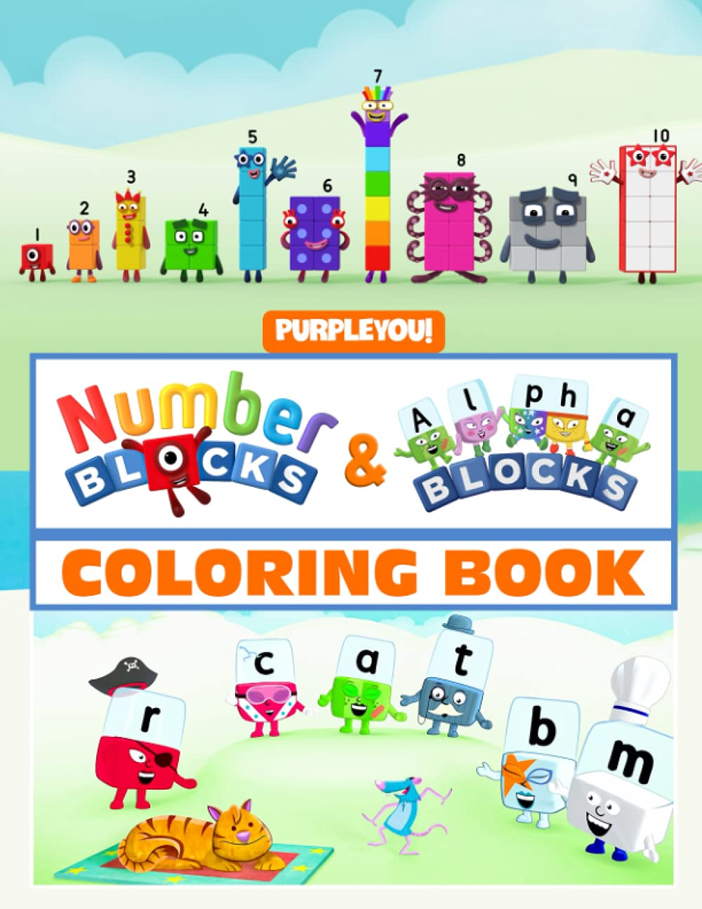 Buy Purpleyou! - Numberblocks & Alphablocks Coloring Book: Creative ...