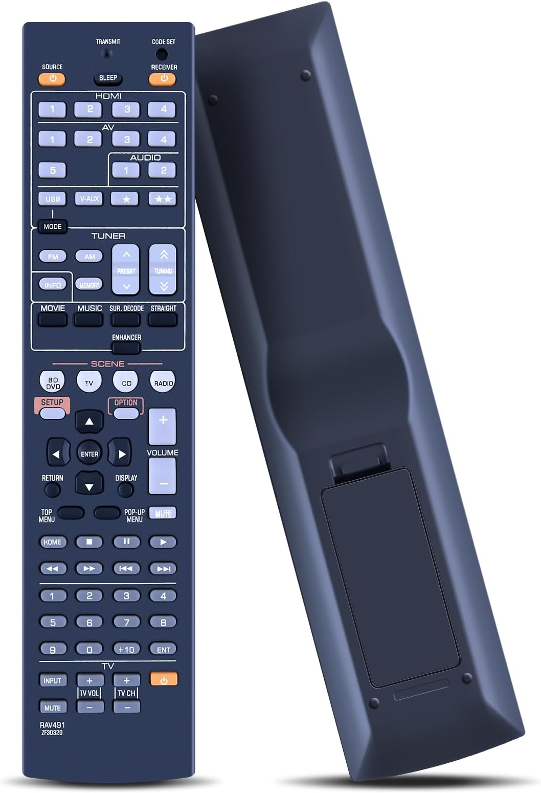 Amazon.com: RAV521 ZJ66500 Remote Control Compatible With Yamaha AV ...