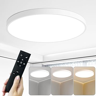 10 Inch RGB LED Flush Mount Smart Ceiling Light,23W Ultra-Slim Ceiling ...
