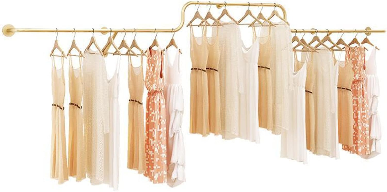 Amazon.com: Creative Garment Rack Gold Hanging Rods Clothing Rack ...