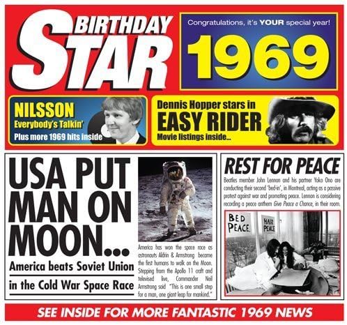 1969 BIRTHDAY GIFTS - 1969 Chart Hits CD and 1969 Birthday Card ...