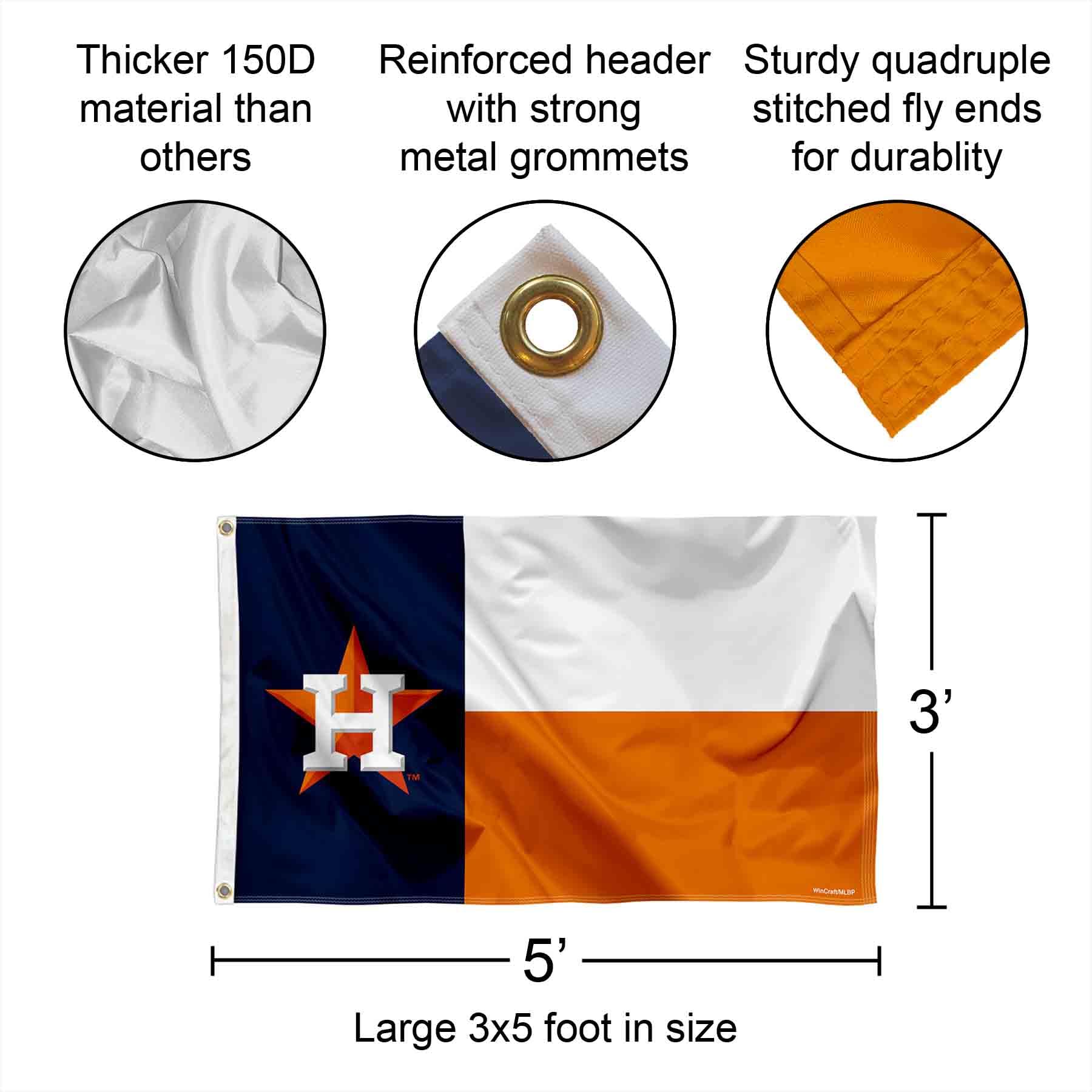 Snapklik.com : Houston Astros State Of Texas Logo Flag And Banner
