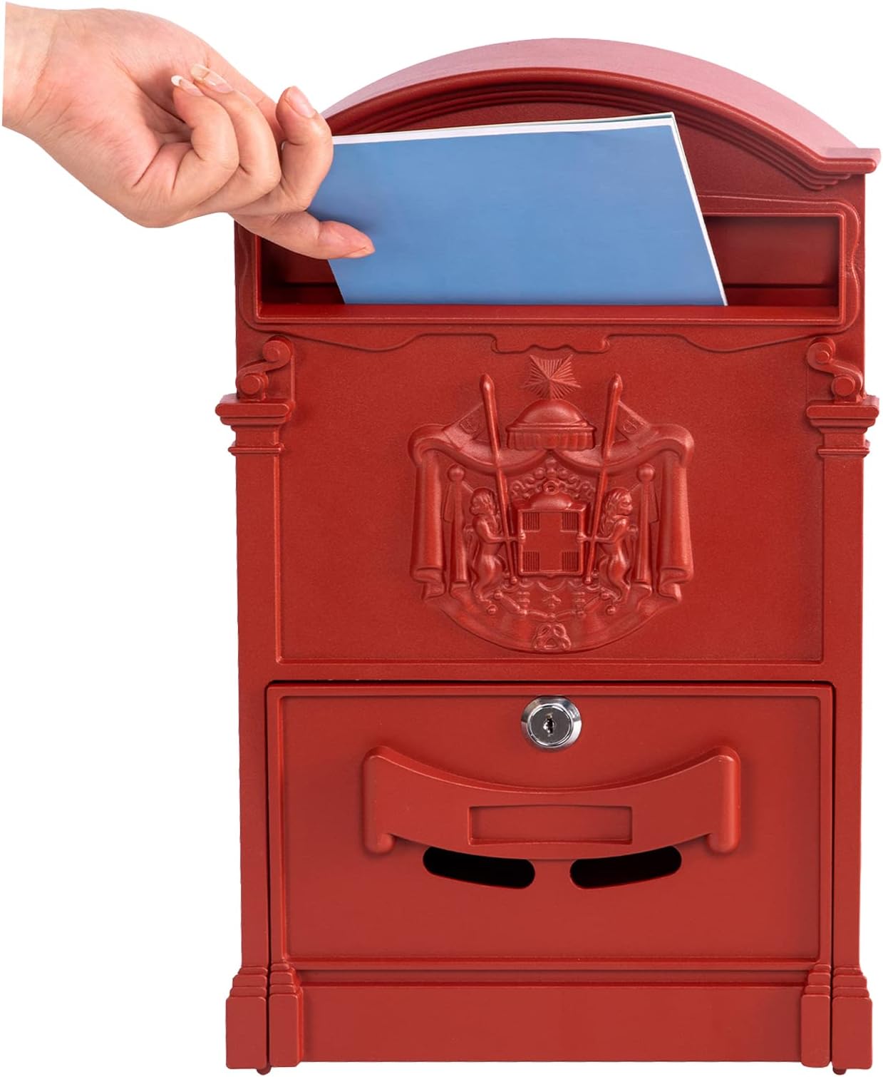 Yoocabinet Mailbox Wall Mount,Large Capacity Locking Mailbox for ...