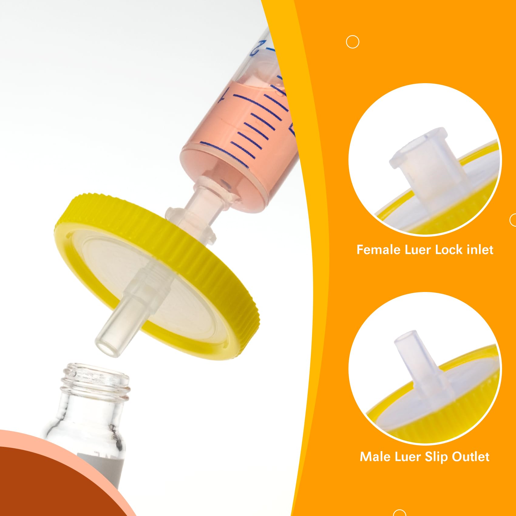 Snapklik.com : Sterile Syringe Filter Nylon Hydrophilic Filtration 0.22 ...