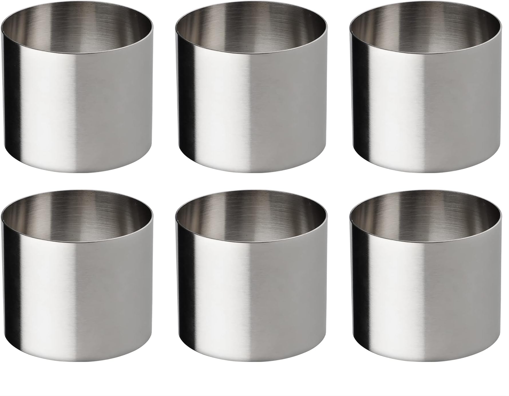 Amazon.com: Cake Rings 6 Packs Stainless Steel Nonstick Tart Ring Round ...