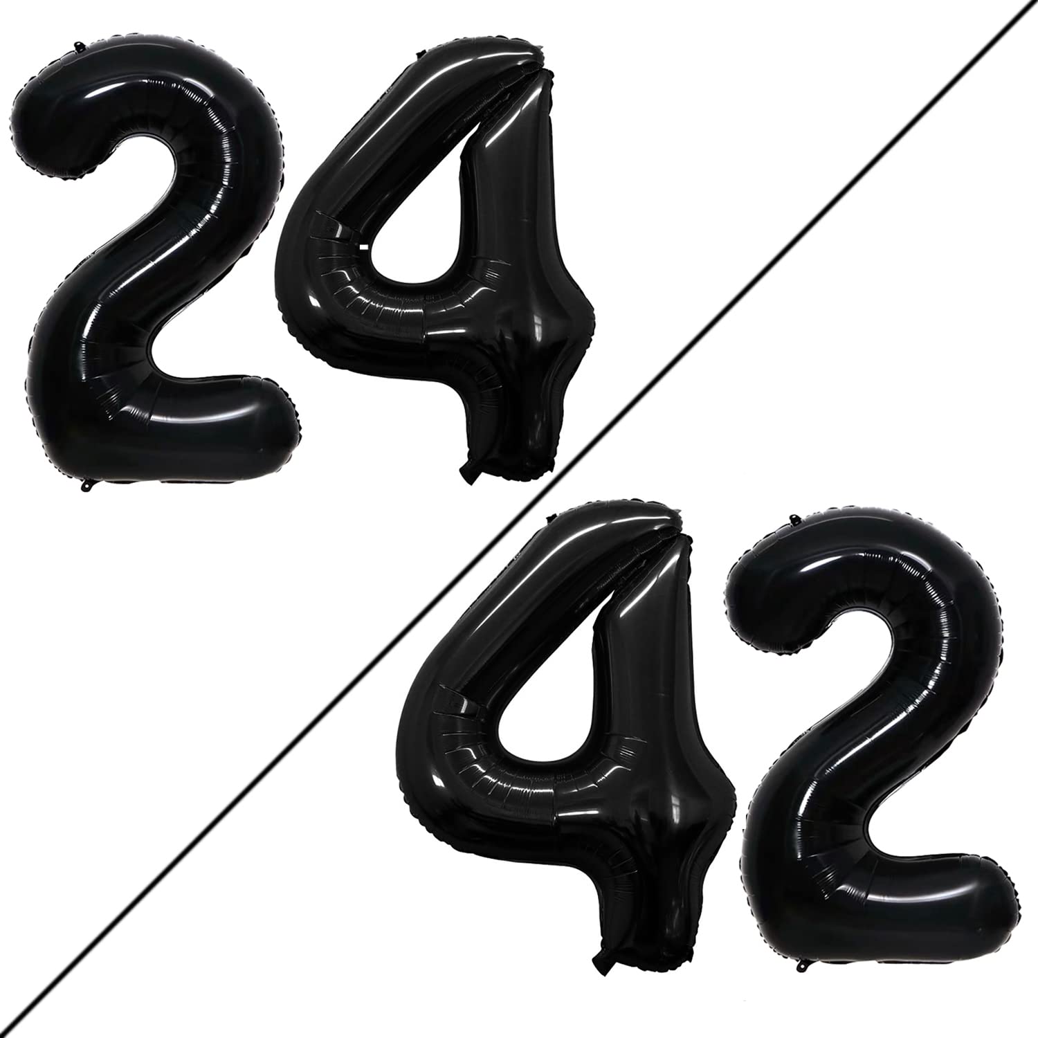 Amazon.com: GOER Number 24 Balloons for 24th Birthday Party Decorations ...