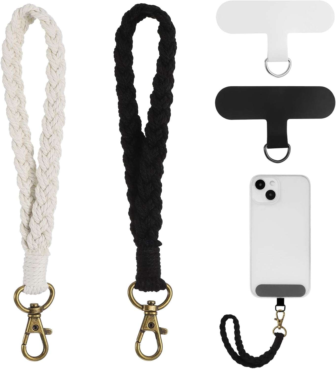 Amazon.com: Jspupifip 2 PCS Boho Macrame Phone Wrist Strap,Cell Phone ...