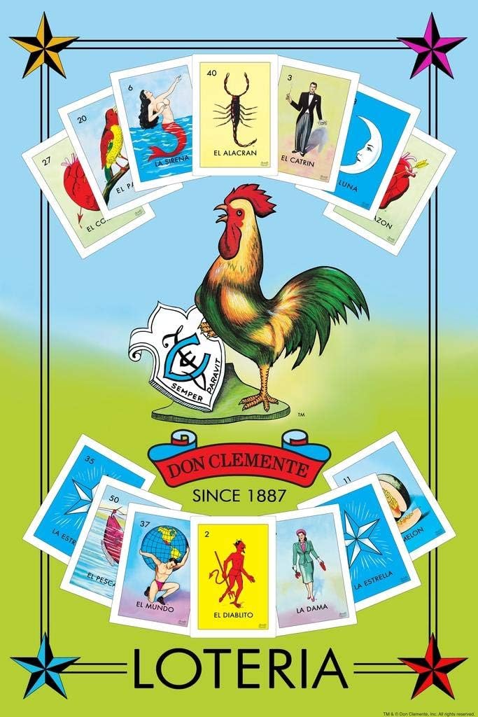 Amazon.com: Laminated Loteria Collage Mexican Lottery Cards Set Poster ...