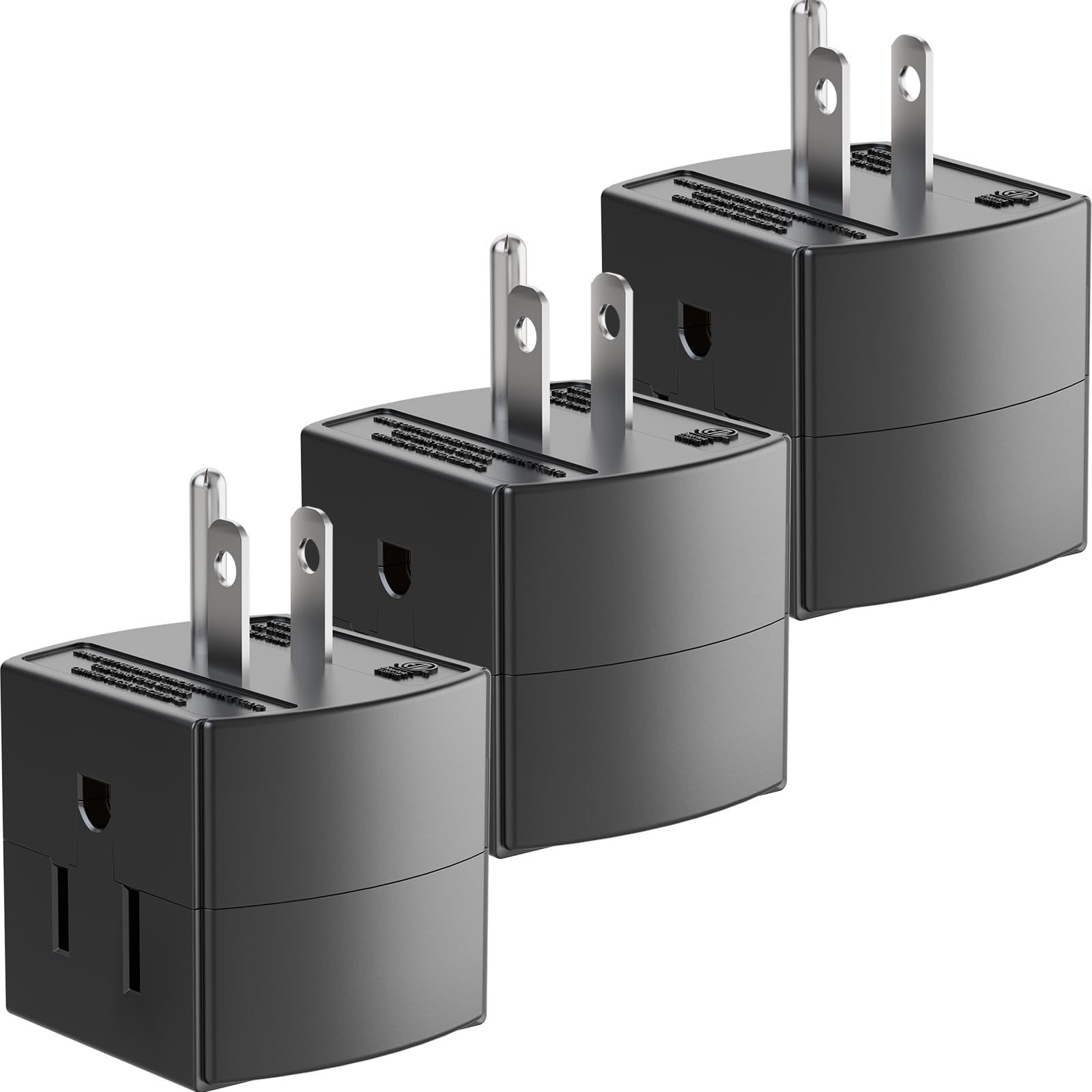 Amazon.com: PLUGTUL 3 Outlet Wall Adapter, 90 Degree 3 Way Plug Adapter ...