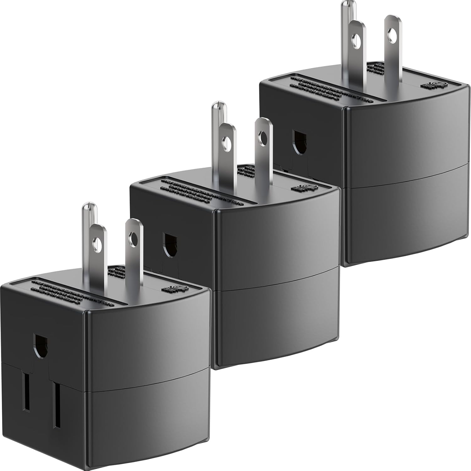 Amazon.com: PLUGTUL 3 Outlet Wall Adapter, 90 Degree 3 Way Plug Adapter ...