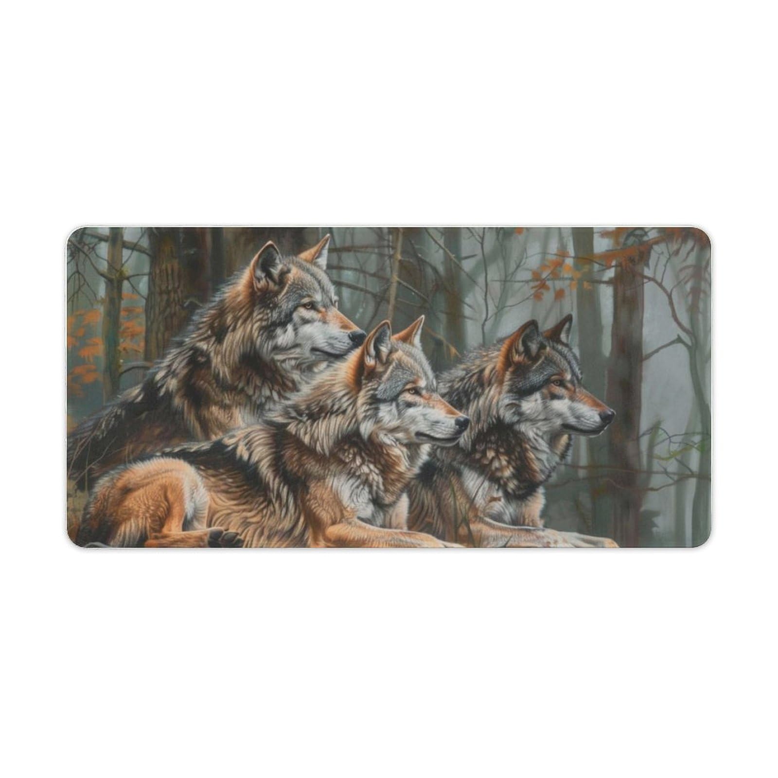 Amazon.com: QEOPGNE Wolves Mousepad Large Wolf Mouse Pad Gaming Family ...