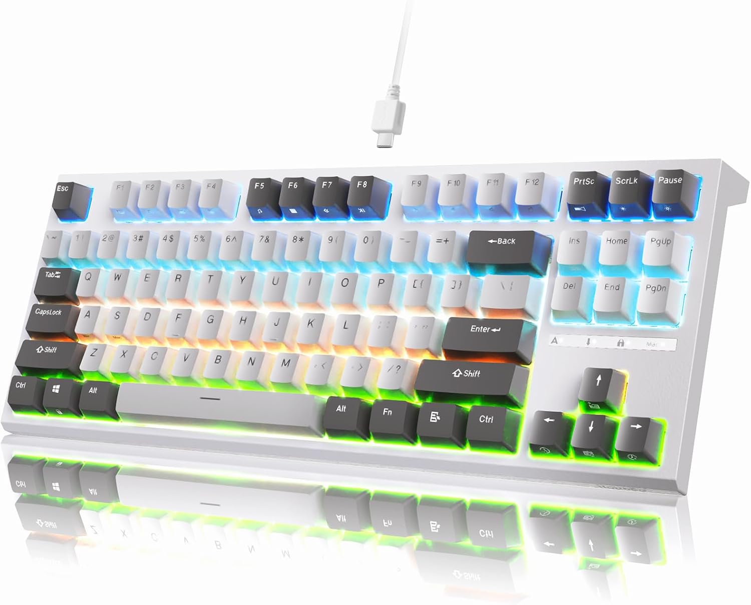 Amazon.com: iLovBee Mechanical Gaming Keyboard with RGB Backlit Compact TKL Hot Swappable ...