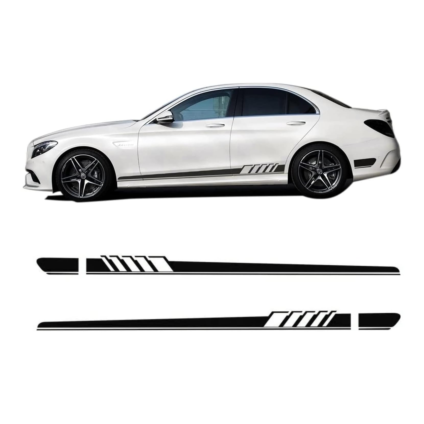 Amazon.com: GKmow 2 PCS Racing Stripe Side Body Decals, 4.52" x 88.58 ...