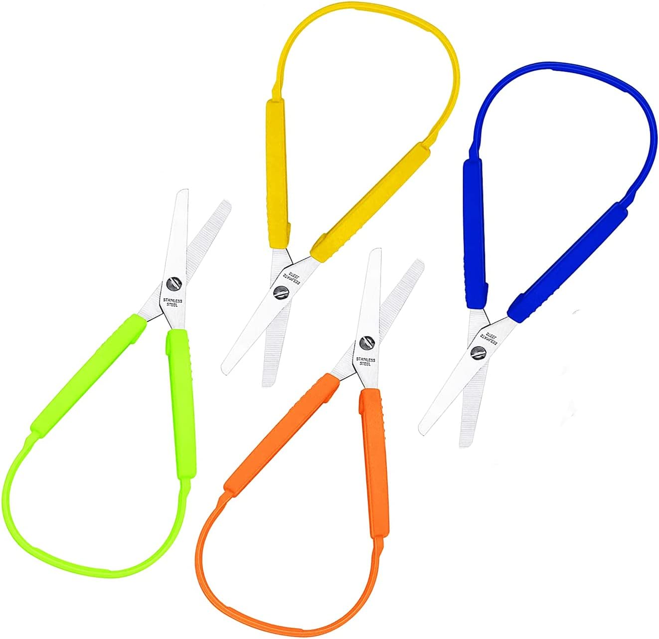 Handi Stitch 6 Pack 20cm/8 inches Adaptive Easy Grip Loop Scissors ...