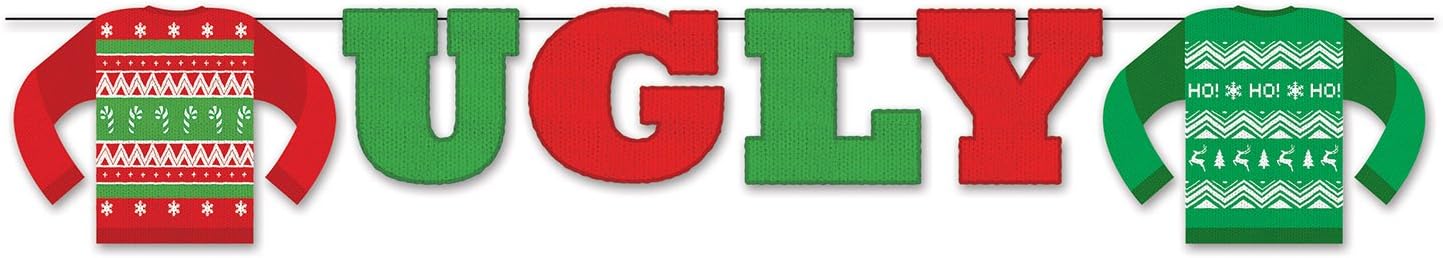 Amazon.com: Beistle Ugly Sweater Streamer Party Supplies, 11.25"x6 ...