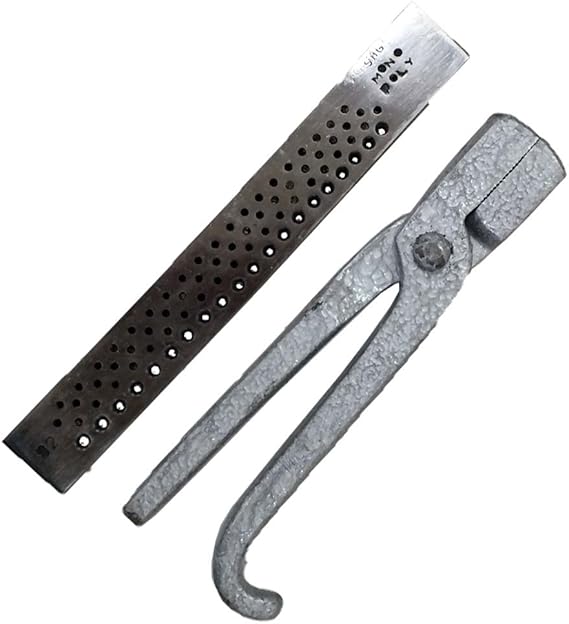 Amazon.com: BENCH WIZARD 8" Wire Draw Plate & Forged Steel Tong Set ...