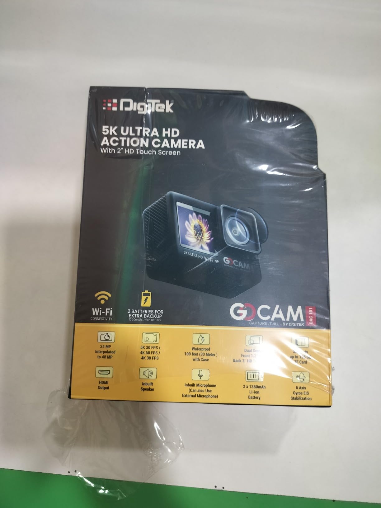 Digitek GoCAM DAC-101 5K 30FPS 48MP WiFi Ultra HD Sports Action Camera ...