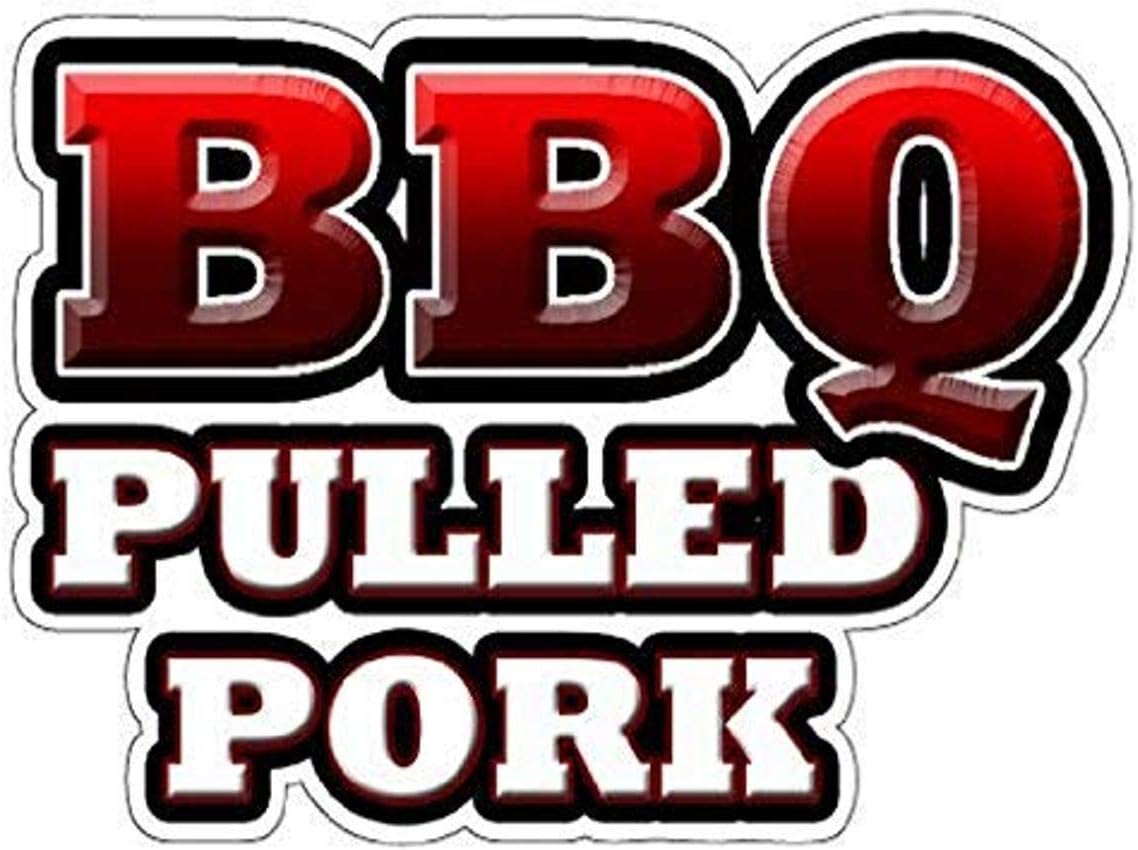Amazon.com: BBQ PULLED PORK Concession Decal barbeque sign trailer ...