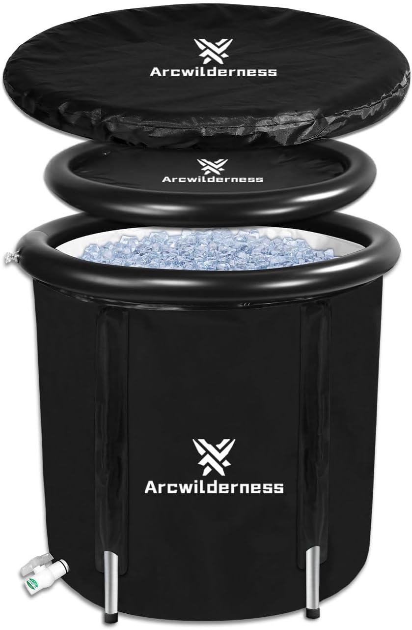 Amazon.com: Arcwilderness Ice Bath Tub with Metal Support Rod, Cold ...